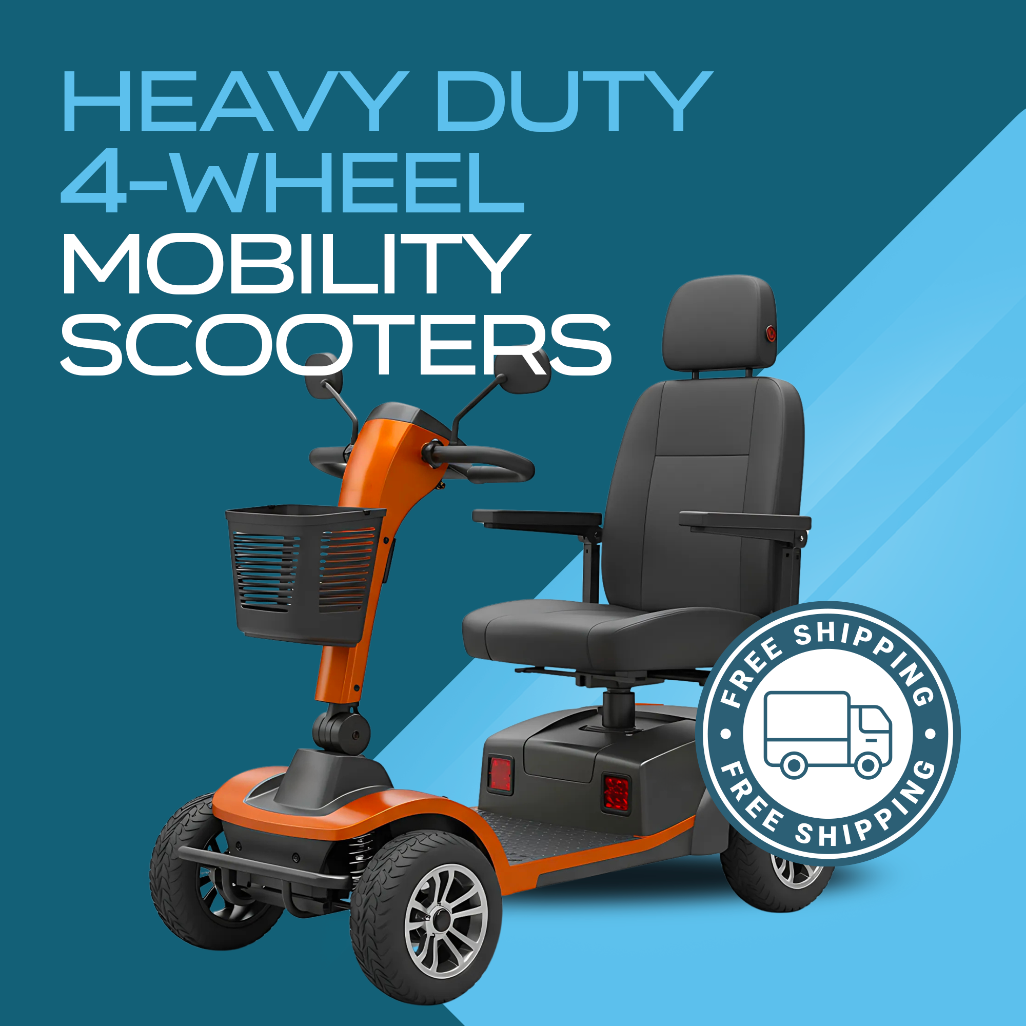 Heavy Duty 4-Wheel Mobility Scooters – Mobility Power US